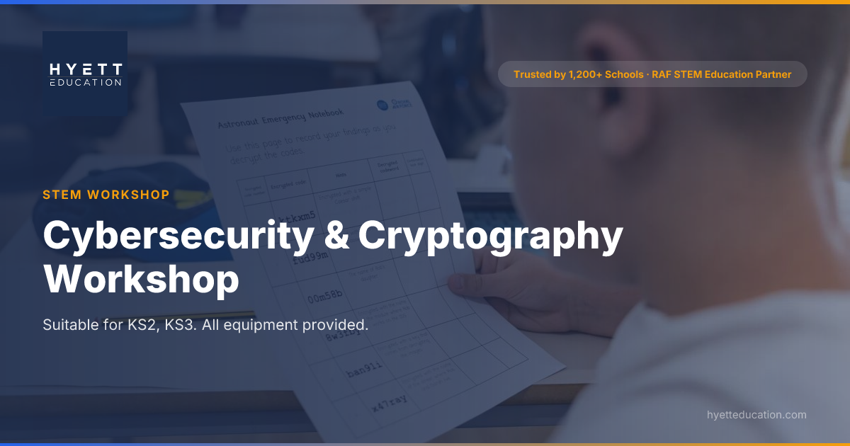 Cybersecurity & Cryptography Workshop for Schools (KS2-KS3) | Hyett ...